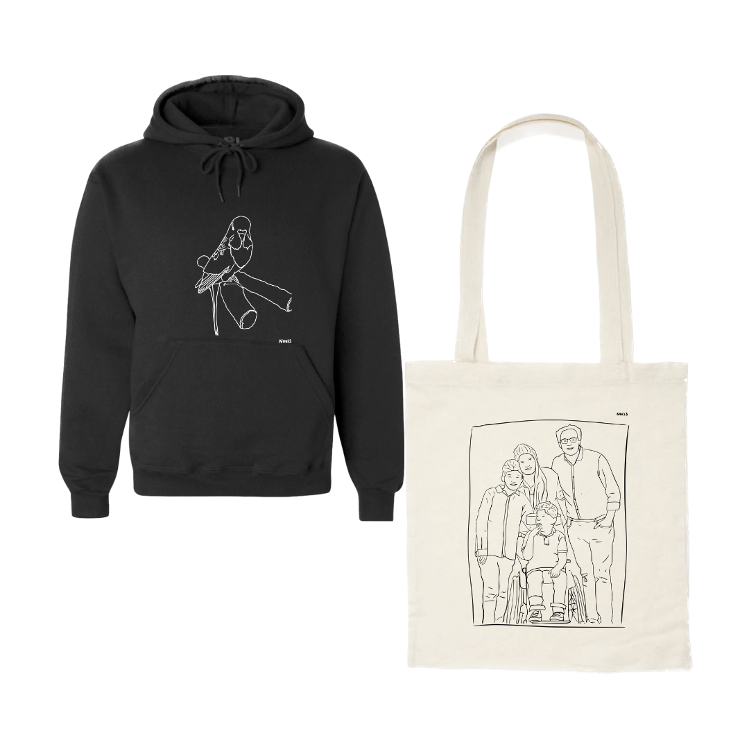 Lijntekening op textiel – Nooss